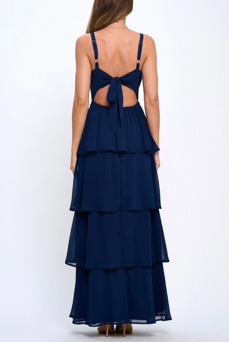 Layered Tie Back Maxi Dress – Uforia Muse